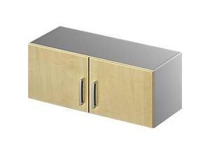 4051273739322 - Genius Aufsatzschrank TETRIS SOLID Stahlkorpus 1 OH B 1000 mm Ahorn-Dekor weißalu