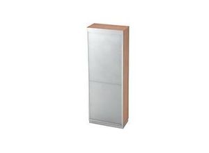 4032062111826 - Rollladenschrank 5 OH B 800 x T 420 mm Nussbaum-Dekor silber