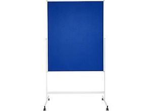 4251898824100 - Select Moderationstafel SH MT 121 mobil beidseitig verwendbar B 1200 x H 1500 mm Filz Aluminium & Metall blau-weiß