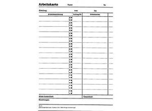 4030275000555 - BÜRK Stempelkarte Arbeitskarte für Zeiterfassungsgerät ZS3200 ZS5200 1000 Stück