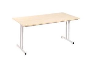 8697837513784 - Klapptisch TR B 1600 x T 700 x H 720 mm Ahorn-Dekor weißaluminium