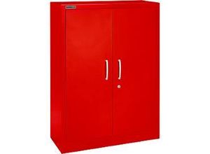 4051273517562 - Select Flügeltürenschrank MS iCOLOUR Stahl 3 Ordnerhöhen B 950 mm 3 OH rot RAL 3020