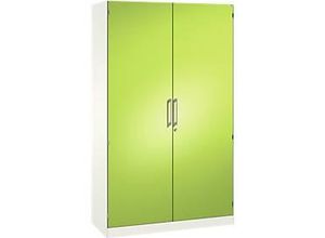 4062084629108 - Flügeltürenschrank ASISTO C 3000 5 Ordnerhöhen B 1200 mm weiß virdingrün