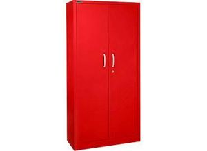 4051273517616 - Select Flügeltürenschrank MS iCOLOUR Stahl 5 Ordnerhöhen B 950 mm rot RAL 3020