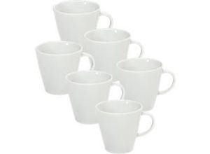 8590992465519 - Kaffeetasse Solea uni weiß Porzellan 6 Stück