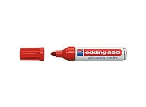 4004764023806 - edding 550 Permanent Marker Rundspitze 3-4 mm rot 10 Stück