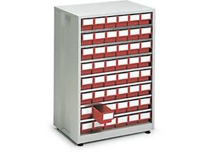 6416763039968 - 4840-5 ESD Lagermagazin (B x H x T) 605 x 870 x 410 mm Lichtgrau Rot 1 St