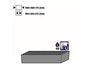 4250101139154 - Bodenauffangwanne Stawa-R Groß mit Gitterrost für asecos Chemikalienschränke der CS und CX Serie Stahlblech blau B 990 x T 488 x H 175 mm 66 l