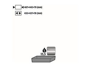 4250101141164 - Bodenauffangwanne Stawa-R für asecos Sicherheitsschränke der UB90 Serie Edelstahl 14301 B 467 x T 442 x H 78 mm 11 l