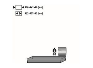 4250101142352 - Bodenauffangwanne Stawa-R für asecos Sicherheitsschränke der UB90 Serie Edelstahl 14301 B 768 x T 442 x H 90 mm 22 l