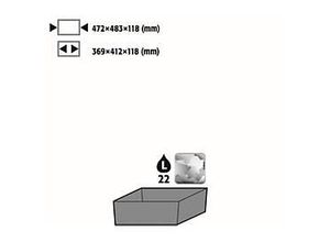 4250101140402 - Bodenauffangwanne Stawa-R für asecos Chemikalienschränke der CS und CX Serie Stahlblech B 472 x T 483 x H 118 mm 22 l