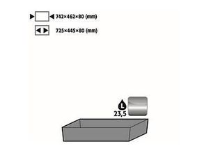 4250101138294 - Bodenauffangwanne Stawa-R für asecos Sicherheitsschränke der Q30 Q90 und S90 Serie Edelstahl 14301 B 742 x T 507 x H 83 mm 22 l