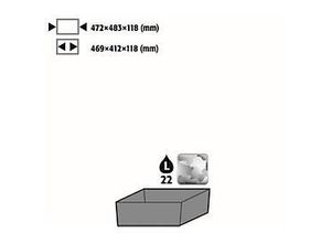 4250101139260 - Bodenauffangwanne Stawa-R für asecos Chemikalienschränke der CS Serie Stahlblech B 472 x T 483 x H 118 mm 22 l