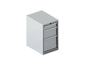 4051273648495 - Schäfer Shop Select Schubladenschrank 18-27 3 Schübe (H 100 200 300mm) bis 75 kg B 411 x T 572 x H 700 mm weißaluminium weißaluminium