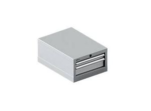 4051273646804 - Schäfer Shop Select Schubladenschrank 18-27 2 Schübe (H 50 100mm) bis 75 kg B 411 x T 572 x H 250 mm weißaluminium weißaluminium