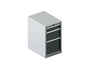 4051273648587 - Schäfer Shop Select Schubladenschrank 18-27 3 Schübe (H 100 200 300mm) bis 75 kg B 411 x T 572 x H 700 mm anthrazitgrau weißaluminium