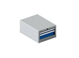 4051273646903 - Schäfer Shop Select Schubladenschrank 18-27 2 Schübe (H 50 100mm) bis 75 kg B 411 x T 572 x H 250 mm enzianblau weißaluminium