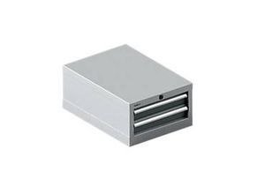 4051273647221 - Schäfer Shop Select Schubladenschrank 18-27 2 Schübe (H 75 75mm) bis 75 kg B 411 x T 572 x H 250 mm anthrazitgrau weißaluminium