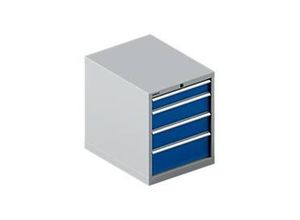 4051273666277 - Select Schubladenschrank 27-36 4 Schübe bis 75 kg B 564 x T 725 x H 700 mm enzianblau weißaluminium