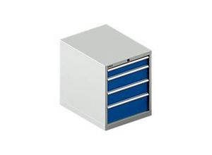 4051273666383 - Select Schubladenschrank 27-36 4 Schübe bis 200 kg B 564 x T 725 x H 700 mm enzianblau lichtgrau