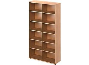 4250510805411 - Genius Regal TETRIS WOOD 6 OH Höhe inkl Gleiter Mitteltrennwand B 1200 mm Buche-Dekor