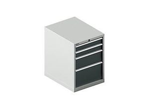 4051273667274 - Select Schubladenschrank 27-36 4 Schübe bis 75 kg B 564 x T 725 x H 800 mm anthrazitgrau lichtgrau