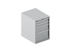 4051273667199 - Select Schubladenschrank 27-36 4 Schübe bis 75 kg B 564 x T 725 x H 800 mm weißaluminium weißaluminium