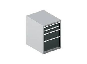 4051273667281 - Select Schubladenschrank 27-36 4 Schübe bis 75 kg B 564 x T 725 x H 800 mm anthrazitgrau weißaluminium