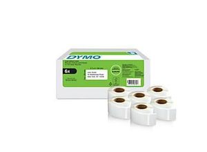 3026981775642 - DYMO Original LabelWriter Rücksendeadressetiketten | 25 mm x 54 mm | 6 Rollen mit je 500 leicht ablösbaren Etiketten (3000 Stück) | selbstklebend | Beschriftungsgerät für LabelWriter Etikettendrucker