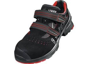 4031101186443 - uvex 1 8536248 ESD Sicherheitssandale S1P Schuhgröße (EU) 48 Rot Schwarz 1 Paar