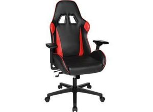 4014296787091 - Gaming Stuhl Speed Chair 2 mit Armlehnen 3D-Wippmechanik Muldensitz Kopfstütze schwarz rot schwarz