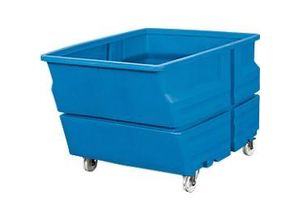 4250101150371 - Mehrzweckbehälter Polyethylen blau 800 l B 1030 x T 1340 x H 900 mm mit Rollen