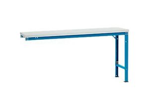 4045916150926 - AU80815012 Arbeits-Anbautisch UNIVERSAL Spezial mit Melaminplatte BxTxH = 1750 x 800 x 722-1022 mm Licht-Blau (RAL 5012)