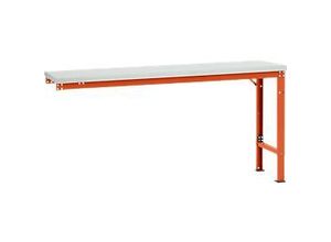 4045916150896 - AU80812001 Arbeits-Anbautisch UNIVERSAL Spezial mit Melaminplatte BxTxH = 1750 x 800 x 722-1022 mm Rotorange (RAL 2001)