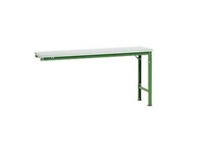 4045916150940 - AU80816011 Arbeits-Anbautisch UNIVERSAL Spezial mit Melaminplatte BxTxH = 1750 x 800 x 722-1022 mm Resedagrün (RAL 6011)