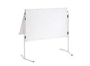 4016946186711 - Moderationstafel Eco ECO-UMTK-G 120x150cm Karton + Karton (beidseitig) pinnbar klappbar mit Rollen weiß + weiß