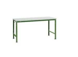 4045916140330 - AU70976011 Arbeits-Grundtisch UNIVERSAL Spezial mit Kunststoffplatte BxTxH = 1750x1000x722-1022 mm Resedagrün (RAL 6011)