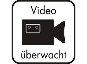 4060081000241 - Hinweisschild–Hinterglasaufkleber Video überwacht 125 x 125 mm