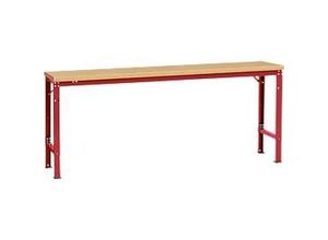 4045916147070 - AU71153003 Arbeits-Grundtisch UNIVERSAL Spezial mit Multiplexplatte BxTxH = 2000 x 800 x 722-1022 mm Rubin-Rot