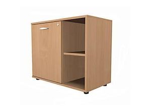 4251898809657 - Select Sideboard mit Drehtür abschließbar Spanplatte B 800 x T 420 x H 663 mm links anstellbar Buche