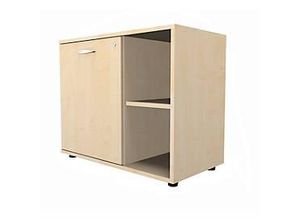 4251898809664 - Select Sideboard mit Drehtür abschließbar Spanplatte B 800 x T 420 x H 663 mm links anstellbar Ahorn