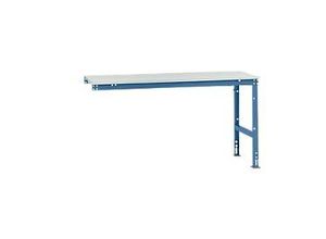 4045916081114 - AU60875007 Arbeits-Anbautisch UNIVERSAL Standard mit Kunststoffplatte BxTxH = 1750 x 800 x 760-870 mm Brillantblau (RAL 5007)