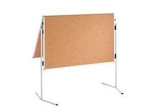 4016946191586 - Moderationstafel Eco ECO-UMTKT-G 120x150cm Kork + Kork (beidseitig) pinnbar klappbar mit Rollen braun + braun 401694619158