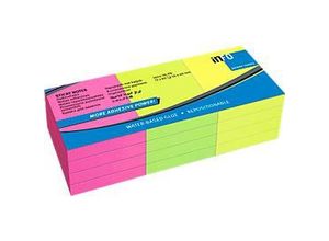 4044355788783 - inFO Power Notes Haftnotizen 50 x 40 mm 80 Blatt pro Block 12 Blöcke 3 Farben