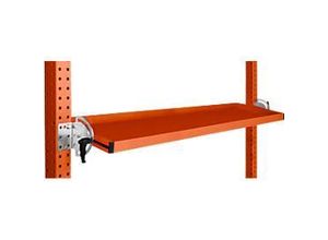 4045916127256 - Neigbare Ablagekonsole für Reihe Universal oder Profi Nutztiefe 195 mm für Tischbreite 1500 mm rotorange