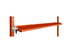 4045916127416 - Neigbare Ablagekonsole für Reihe Universal oder Profi Nutztiefe 195 mm für Tischbreite 2000 mm rotorange