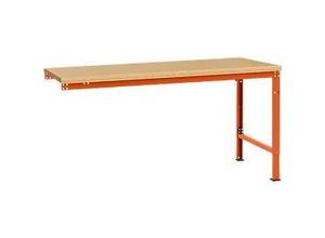 4045916157857 - AU80952001 Arbeits-Anbautisch UNIVERSAL Spezial mit Multiplexplatte BxTxH = 1750 x 1000 x 722-1022 mm Rotorange (RAL 2001)