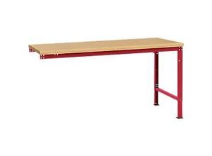 4045916157864 - AU80953003 Arbeits-Anbautisch UNIVERSAL Spezial mit Multiplexplatte BxTxH = 1750 x 1000 x 722-1022 mm Rubin-Rot