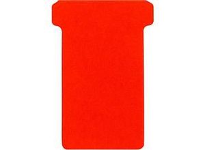 8710968469413 - T-Steckkarten Format 2 B 48 x H 85 mm für Plantafelelemente 63 48 mm beschriftbar FSC®-zertifiziertes Papier rot 100 Stück