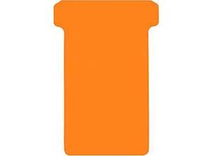 8710968469437 - T-Steckkarten Format 2 B 48 x H 85 mm für Plantafelelemente 63 48 mm beschriftbar FSC®-zertifiziertes Papier orange 100 Stück